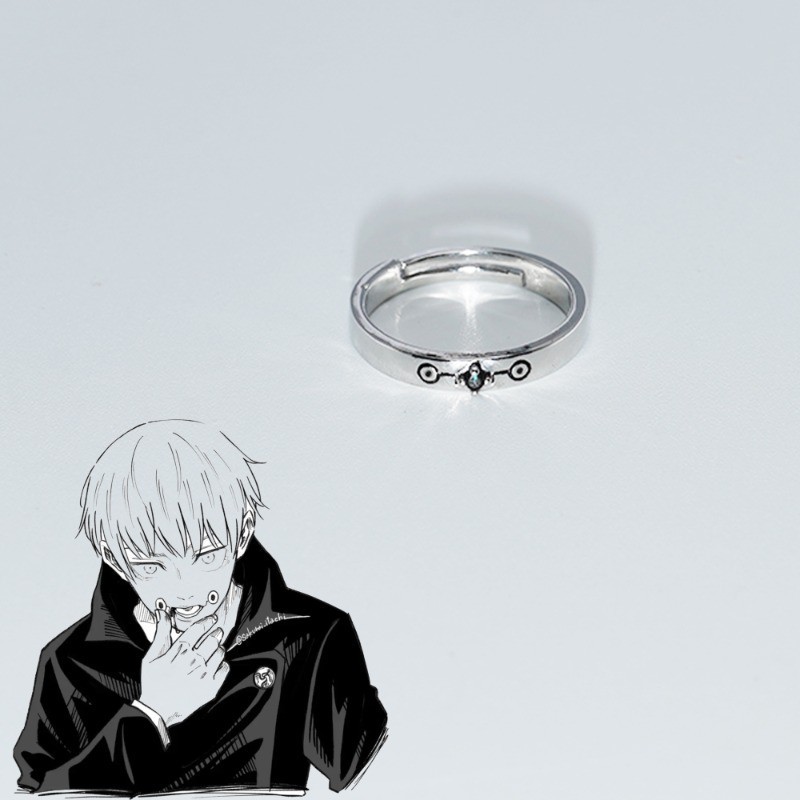 Anime Jujutsu Kaisen Ring Inumaki Toge Metal Adjustable Halloween ...