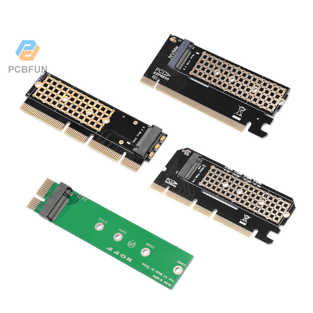 Pcbfun PCIE NVME Adapter M2 PCI Express 3.0 X1 X4 X8 X16 Expansion Card Riser Converter Supports ...
