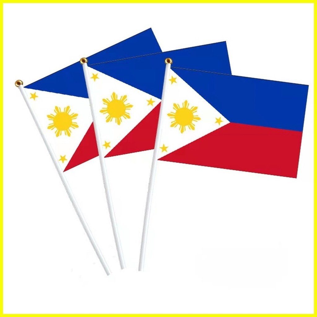 10pcs small Philippine Flag 14*21cm Nylon Mini Flags Philippine hand ...