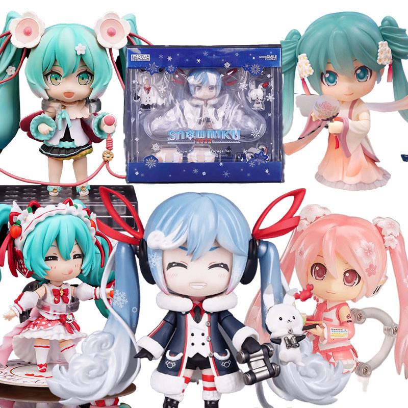 Nendoroid Snow Miku #1800 Hatsune Miku Sakura Miku #500 Action Figure ...