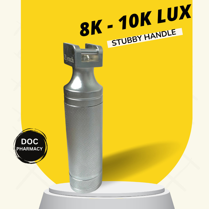 Zynch Chrome Plated 8k-10k Lux Adult Pedia laryngoscope stubby handle ...