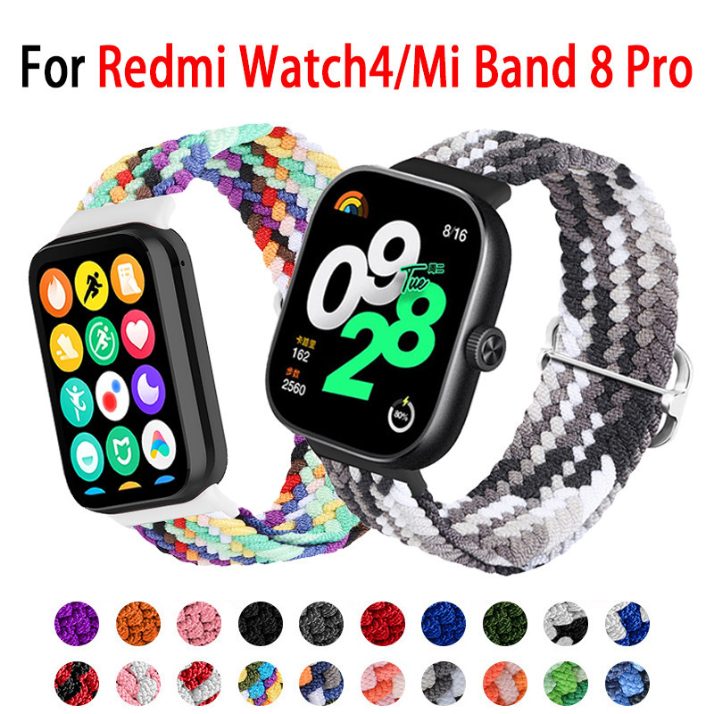 Nylon Strap for Xiaomi Redmi Watch 4/Mi Band 8 Pro Adjustable Wristband ...