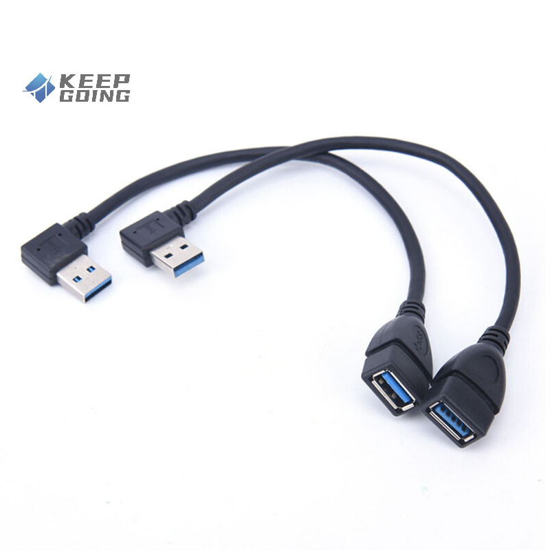 Keep Going＞ USB 3.0 Right/Left 90 Degree Extension USB Cable Male To ...