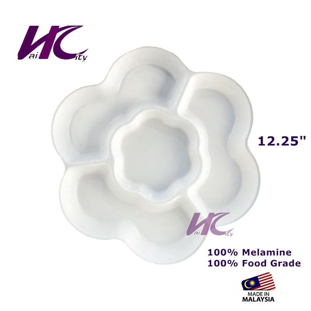 (HC) 100% Melamine Compartment Tray Party Serving Dome Set Candy Food ...