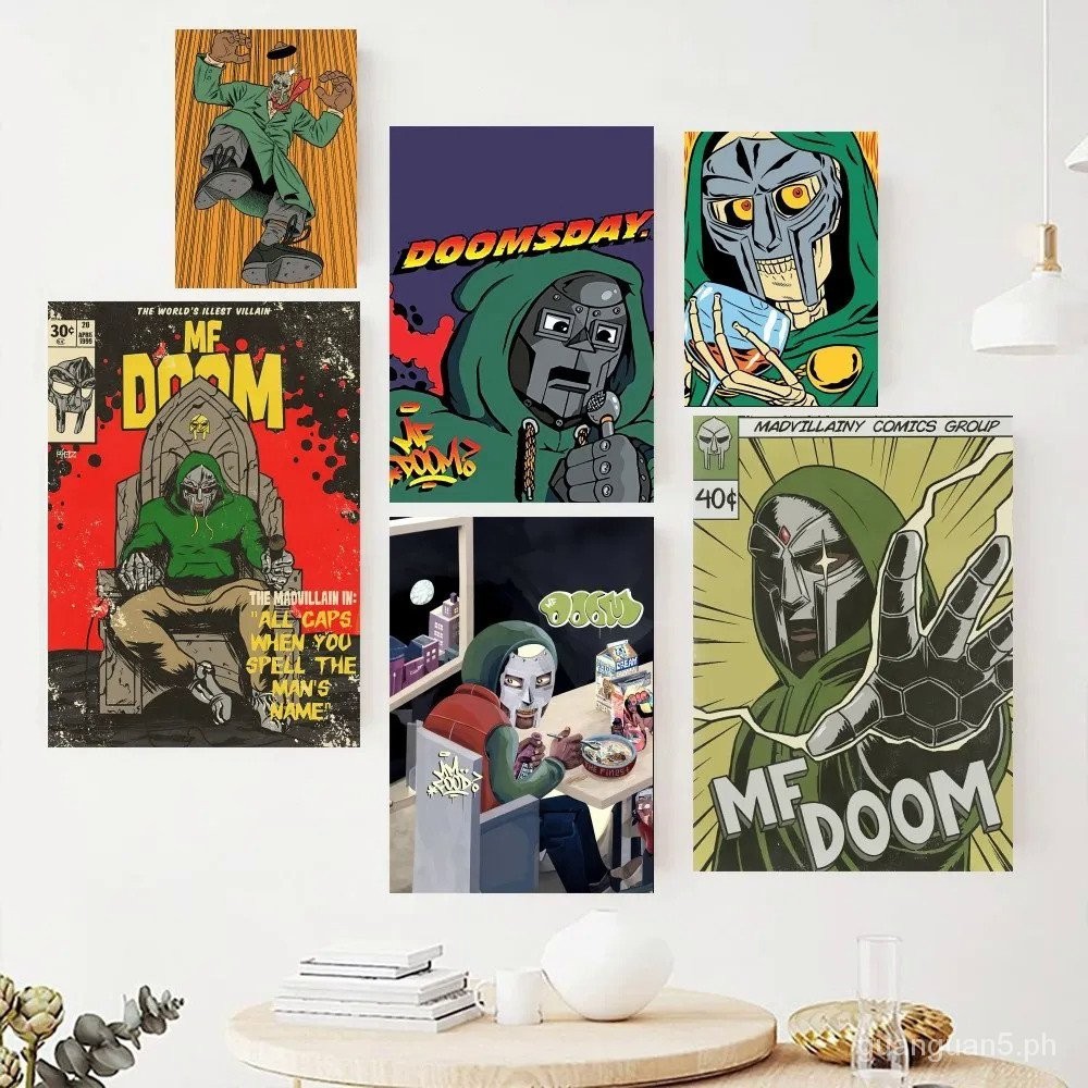 MF DOOM Rapper Poster Paintings on The Wall Picture for Living Room ...