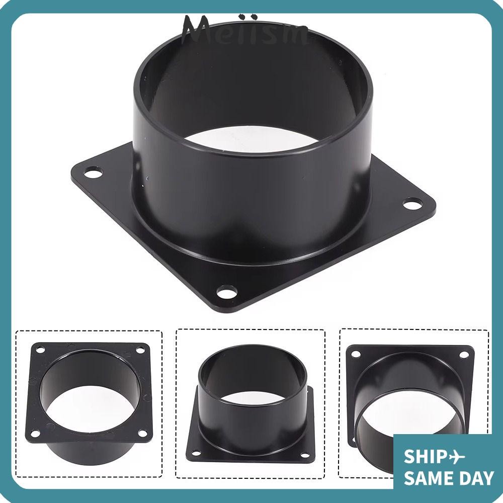 MEIISM 1Pcs Flange Connector, Black Square Bottom Air Inlet And Outlet ...