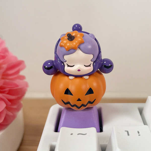 keycaps custom keycaps Genuine Pop Mart Halloween Pumpkin Cute Pellets ...