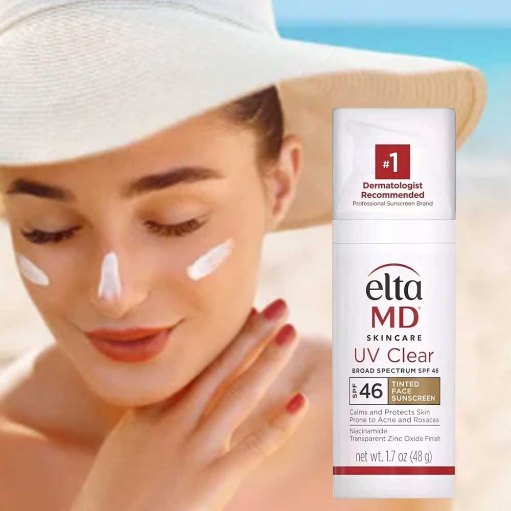 Elta MD Facial Tinted Sunscreen 48g SPF46 Sensitive Acne Skin Clear ...