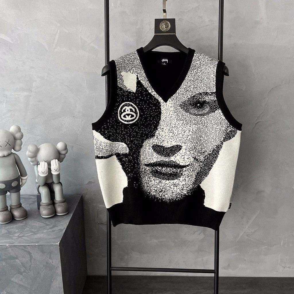 Stus FW New Style Women's Clothing Spoof Series Face Vest Jacquard ...