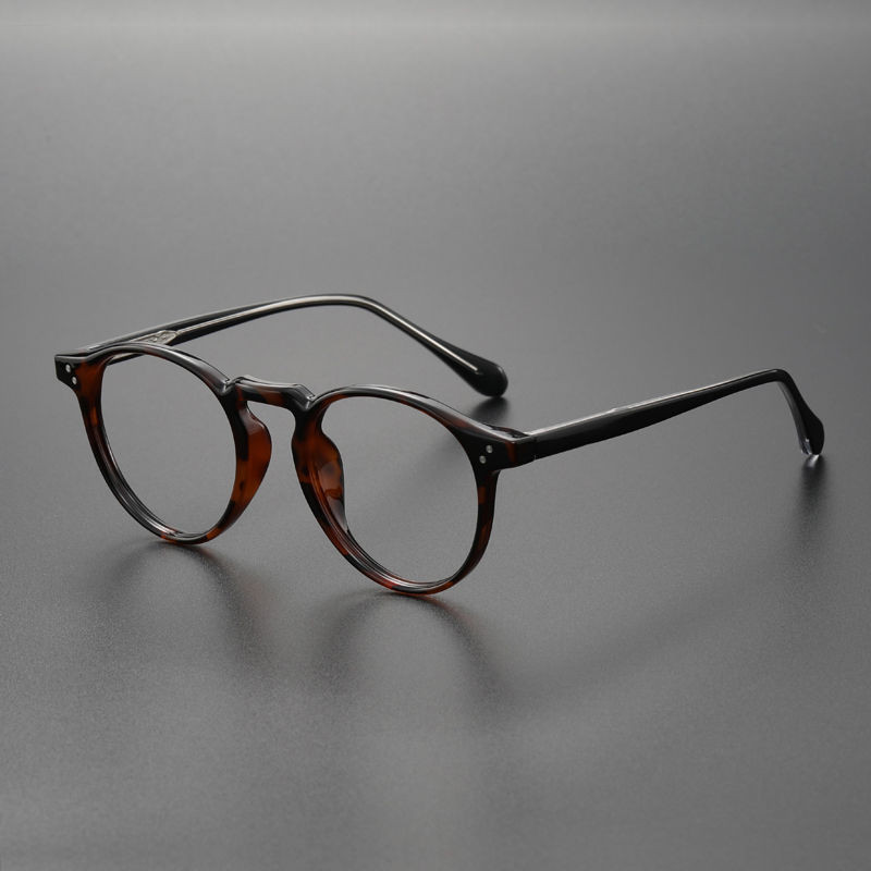 Korean Spectacles Frame Oval Eyewear Integrated Nose Pad Men Women ...