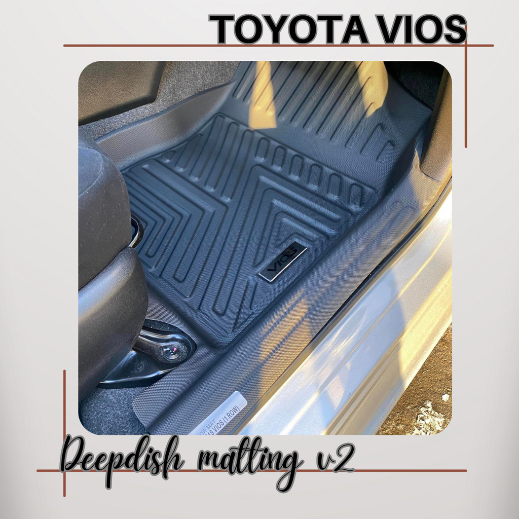 Toyota vios deepdish floor matting v2 moto project | Shopee Philippines