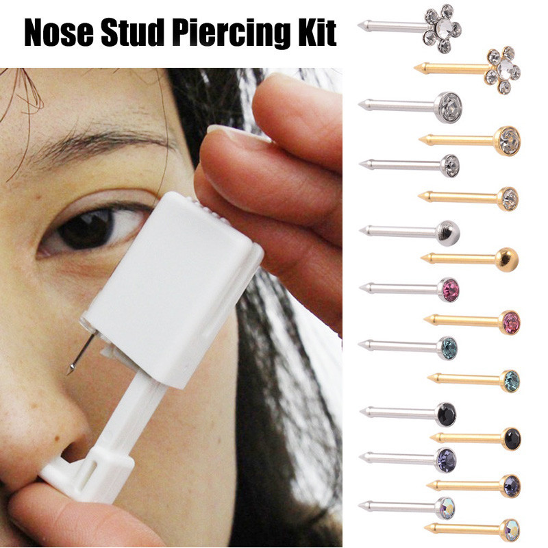 Disposable Stainless Steel Nose Piercing Set Nose Earings Sterile ...