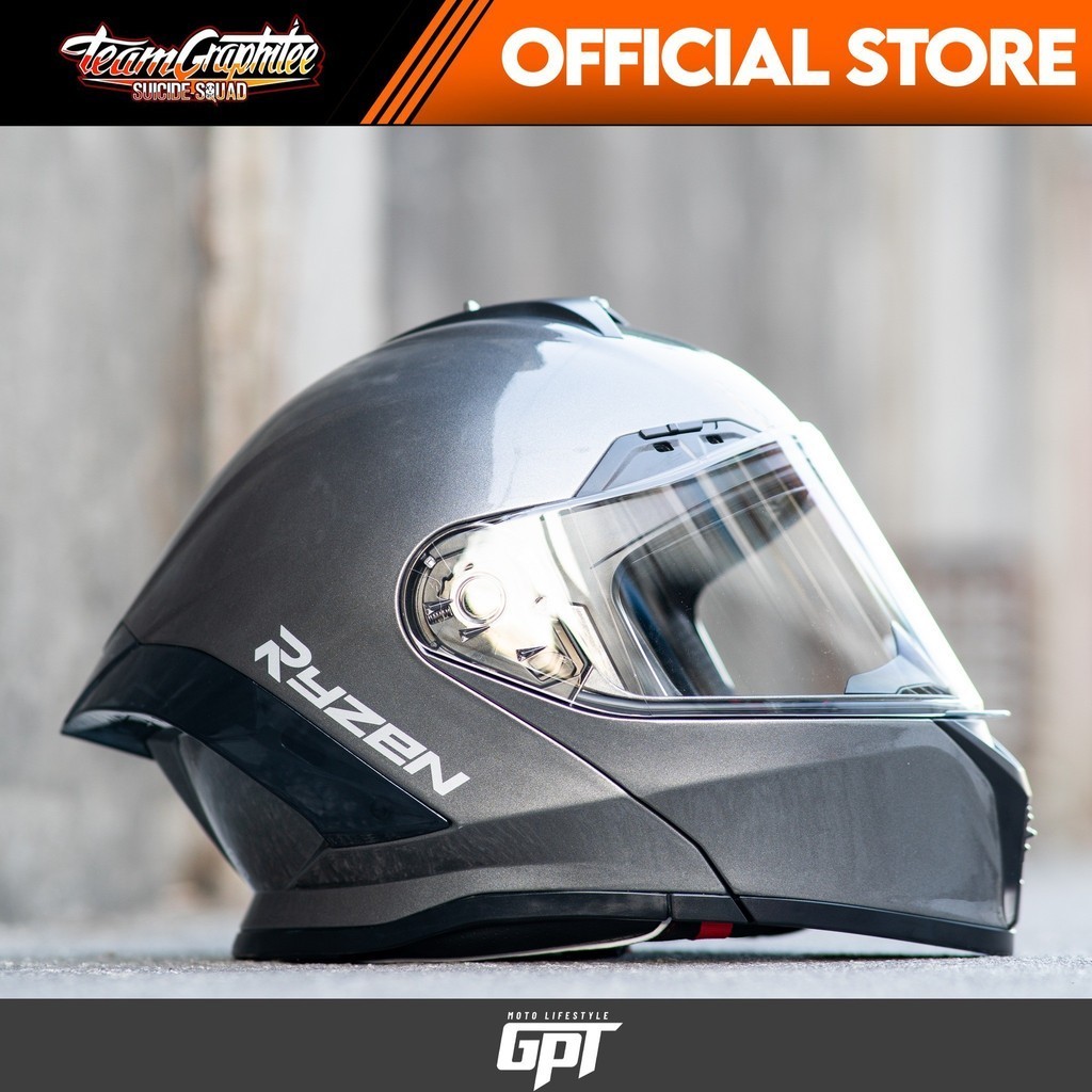 RYZEN HELMET ZX400V MONO MODULAR DUAL VISOR w/ clear lens only | Shopee Philippines