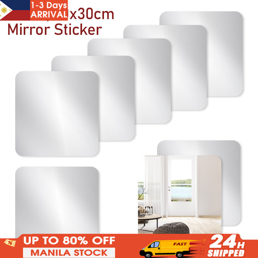 Acrylic Mirror Soft Sticker - Bathroom Mirror Sticker - Home Flexible ...