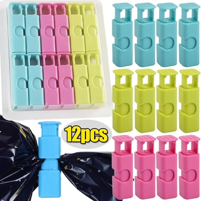 12/6/3Pcs Food Sealing Clips Bread Storage Bag Clips For Snack Wrap ...