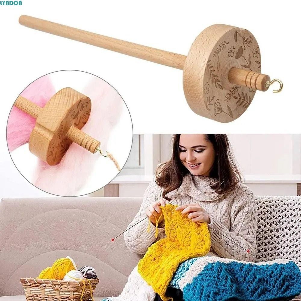 LYNDON Drop Spindle, Wooden Hand Carved Spindle Top, Hogard Storage ...
