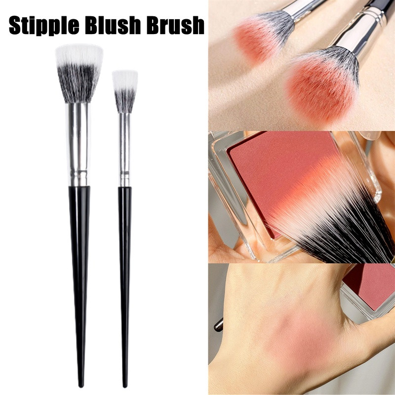 1PC Flat-head Stippling Blush Brush Strong Powder Grasping Power Fluffy ...