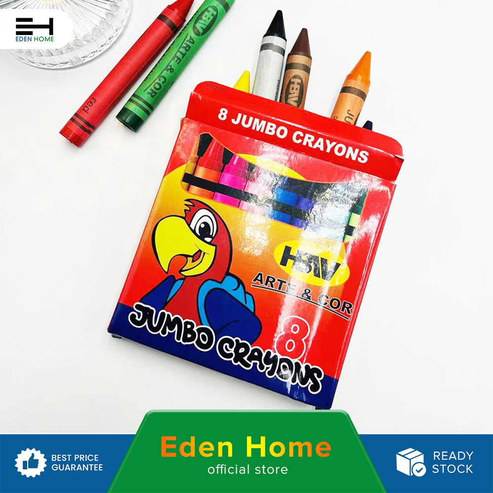 Eden Home HBW Jumbo Crayons Art Color Crayola 8pcs | Shopee Philippines