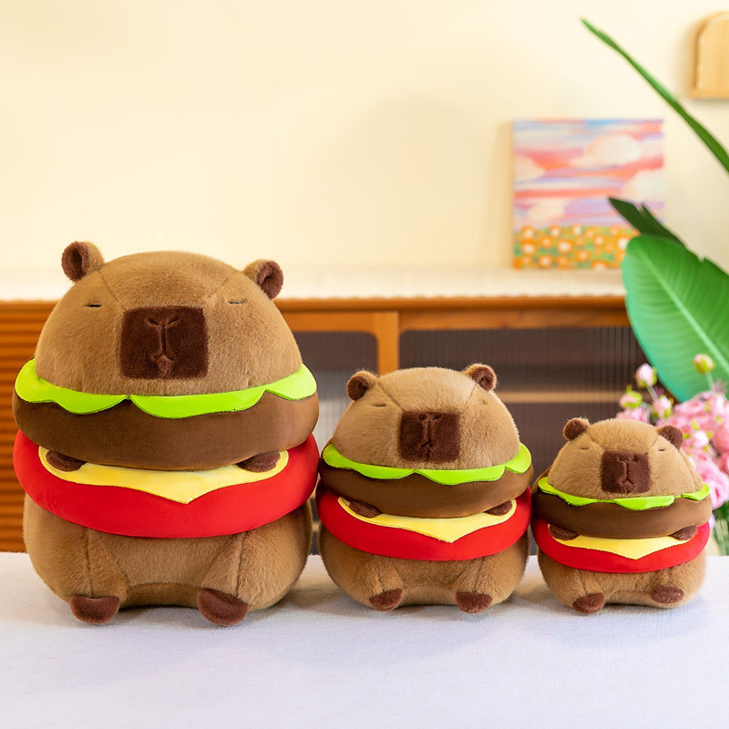Burger Capybara Cute Capybara Burger Pillow Nap Capybara Cushion ...