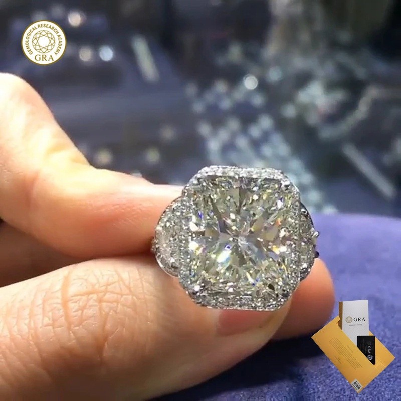 (with Gra Certificate) Jewelry Moissanite Luxury Women's Wedding Ring ...