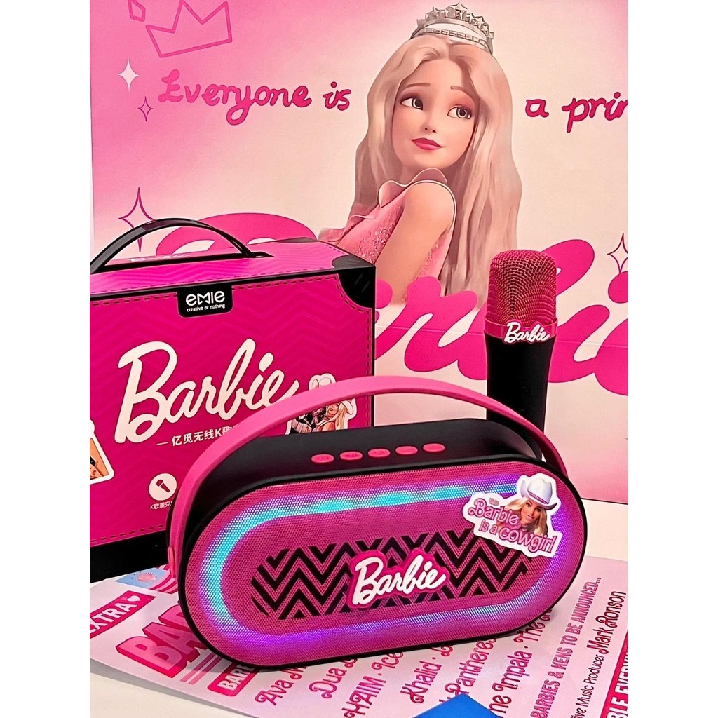 Emie Barbie Co-branded P6 Wireless Bluetooth 5.3 Speaker Set Pink Cute ...