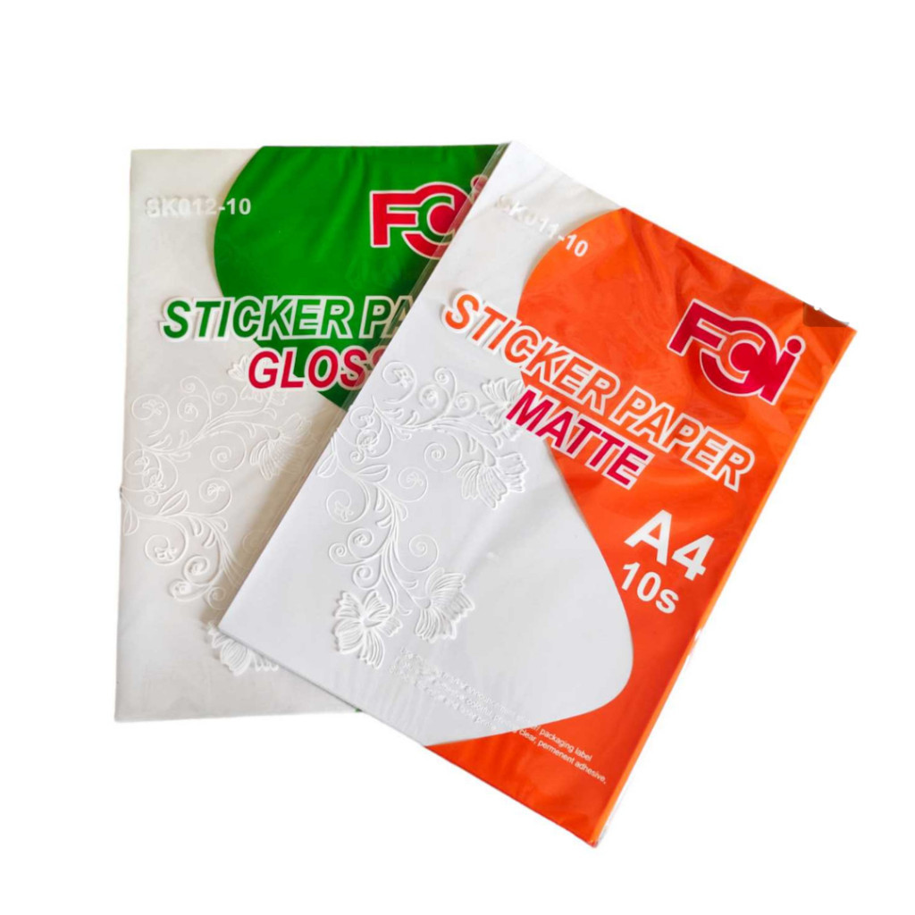 SAP 10 Sheets Printable Sticker Paper Sticker Paper A4 MATTE/GLOSSY ...