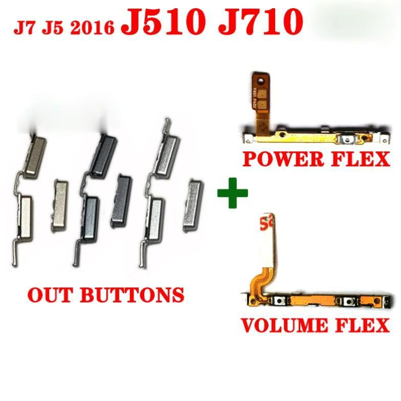 J510 J710 Power Volume Button Flex For Samsung Galaxy J5 J7 2016 Buttons Power Switch Flex Cable ...