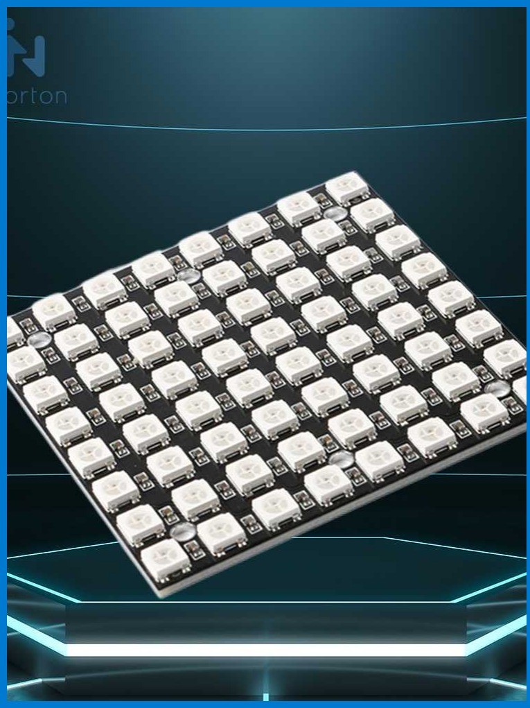 Lamp Panel Module WS2812 5V 64-bit Square LED Development Board 5050 ...