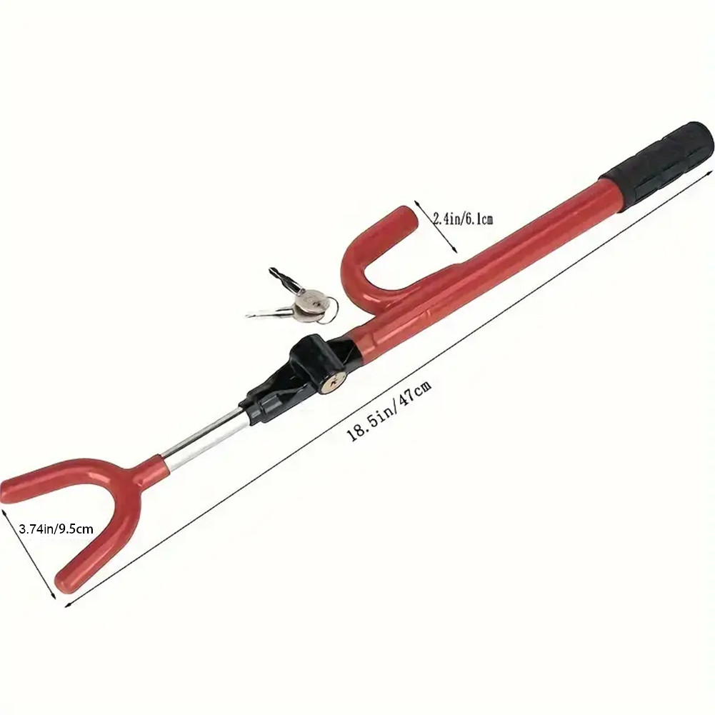 Telescopic Steering Wheel Lock U-Shaped Adjustable Heavy-Duty Security ...