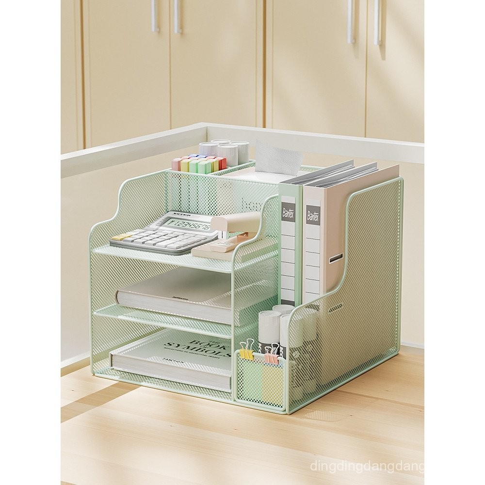 Office Desk File Organizer Stand File Folder Storage Box Desktop ...