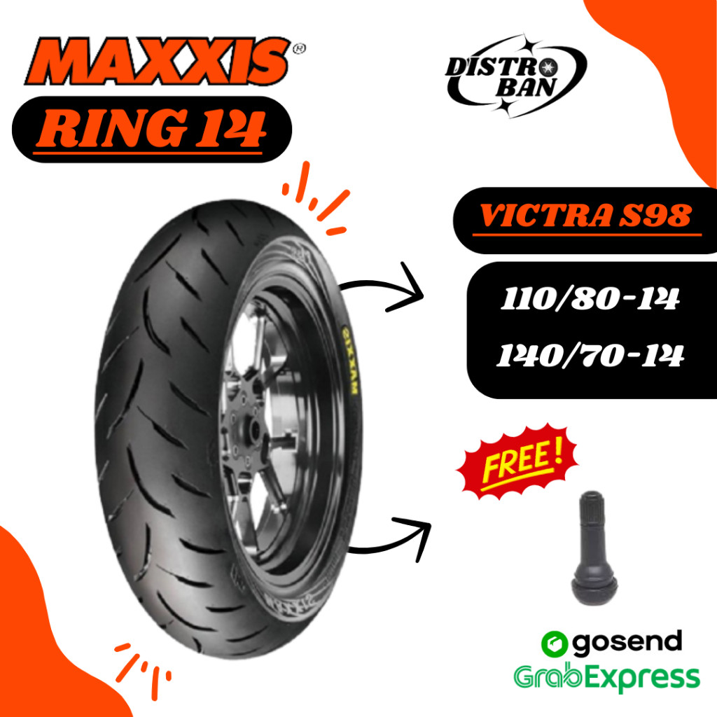 Aerox Maxxis Victra S98st 14 Motorcycle Tires Front Rear 110/80 140/70 ...