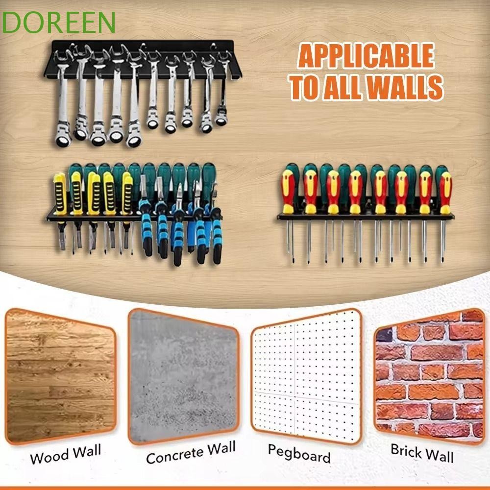 DOREEN Hardware Tool Hanger, Wall Mount Space-Saving Wall Tool ...