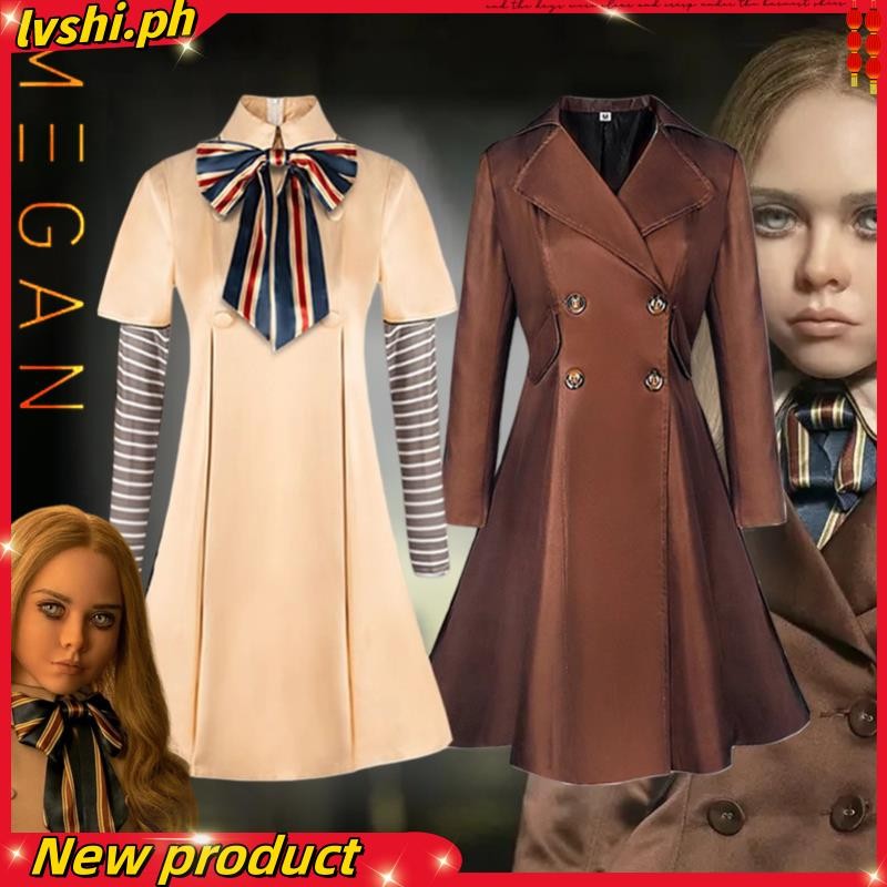 Megan M3GAN Cosplay Costume Dress M3GAN Full Set Outfit for Girls and ...