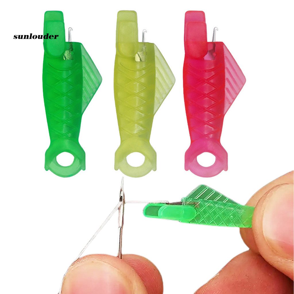SL Sewing Machine Needle Threader Tool Needle Threader for Easy Use 20 Pcs Easy Fish Mouth ...