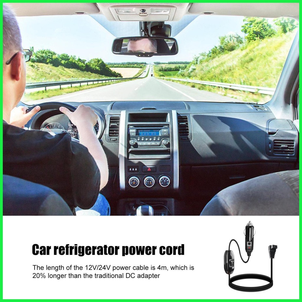 Mini Fridge Power Cord 12V/24V Car Fridge Power Supply Cables 2 Pin ...