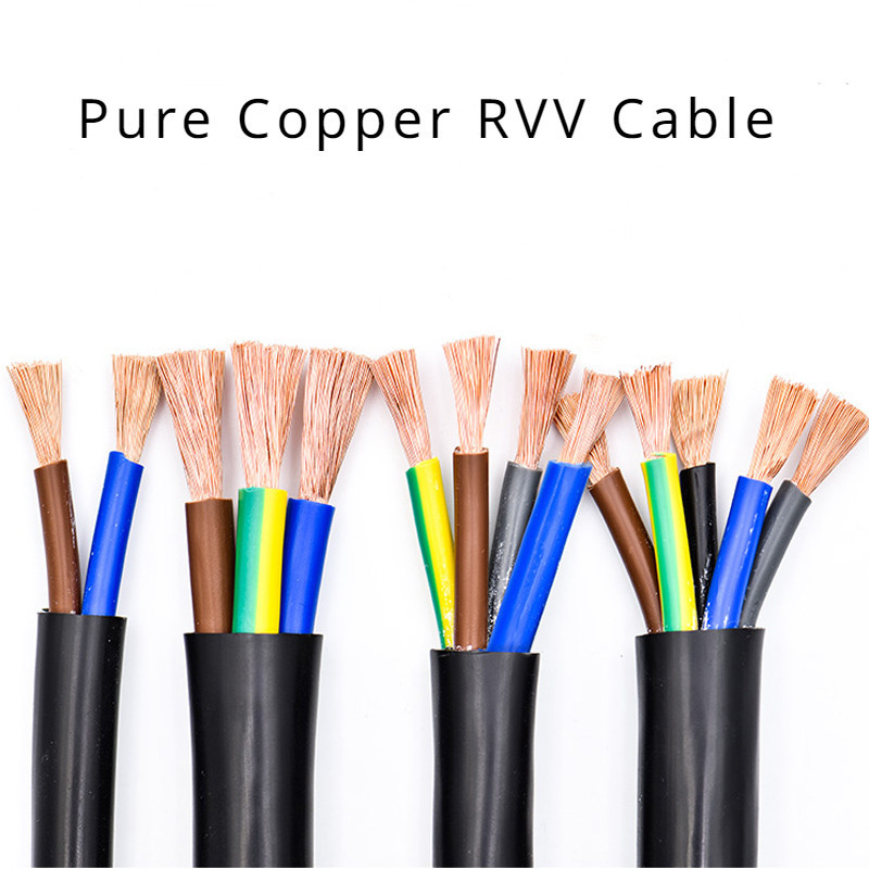 100meters [Standard International]Pure Copper RVV Cable 2 3 4 Cores 0 ...