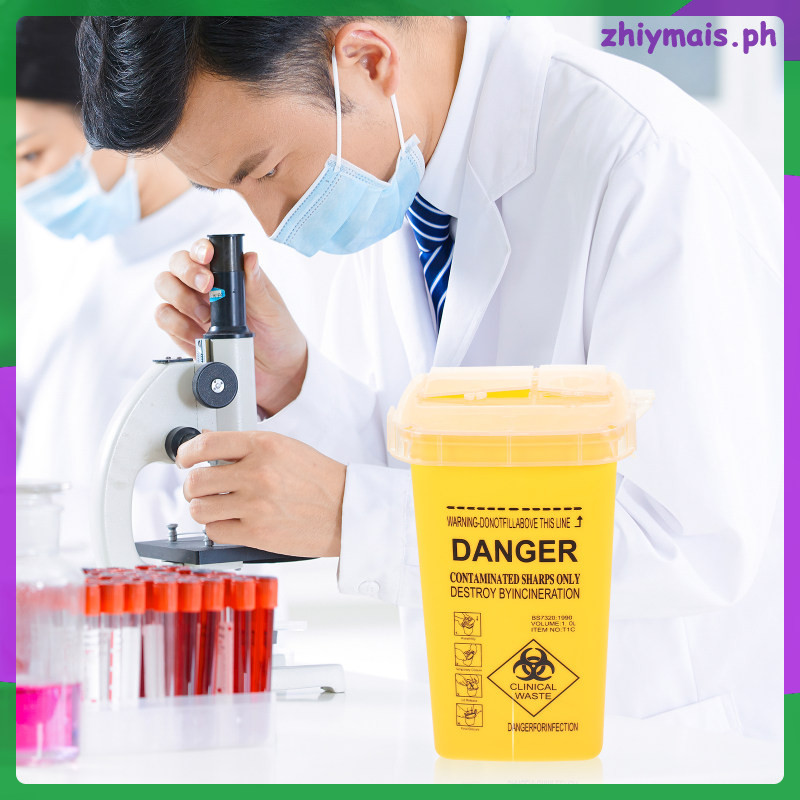 Travel Sharps Container Plastic Trash Can Waste 2 Gallon with Lid ...