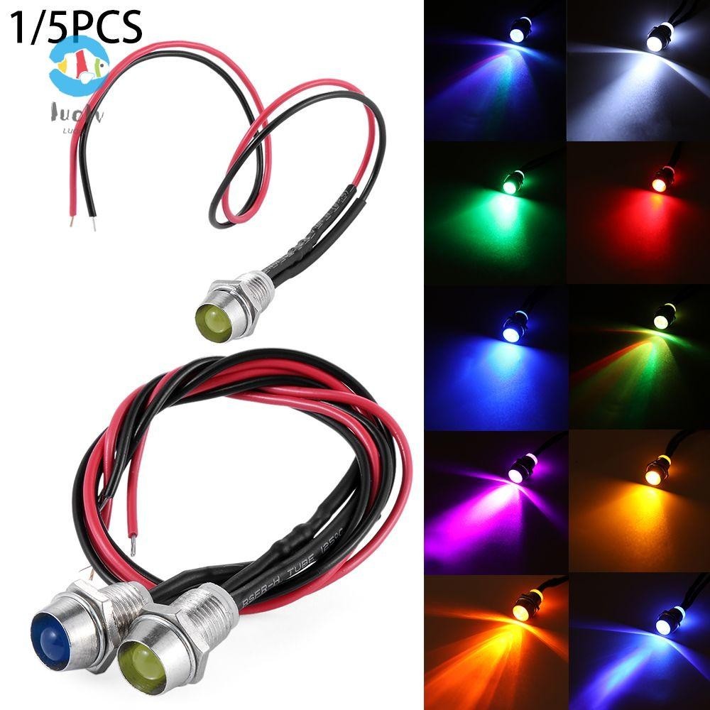 LUOLUVO 1/ 5 Pcs LED Indicator Light Bulb Car Van Boat Pilot Dash ...