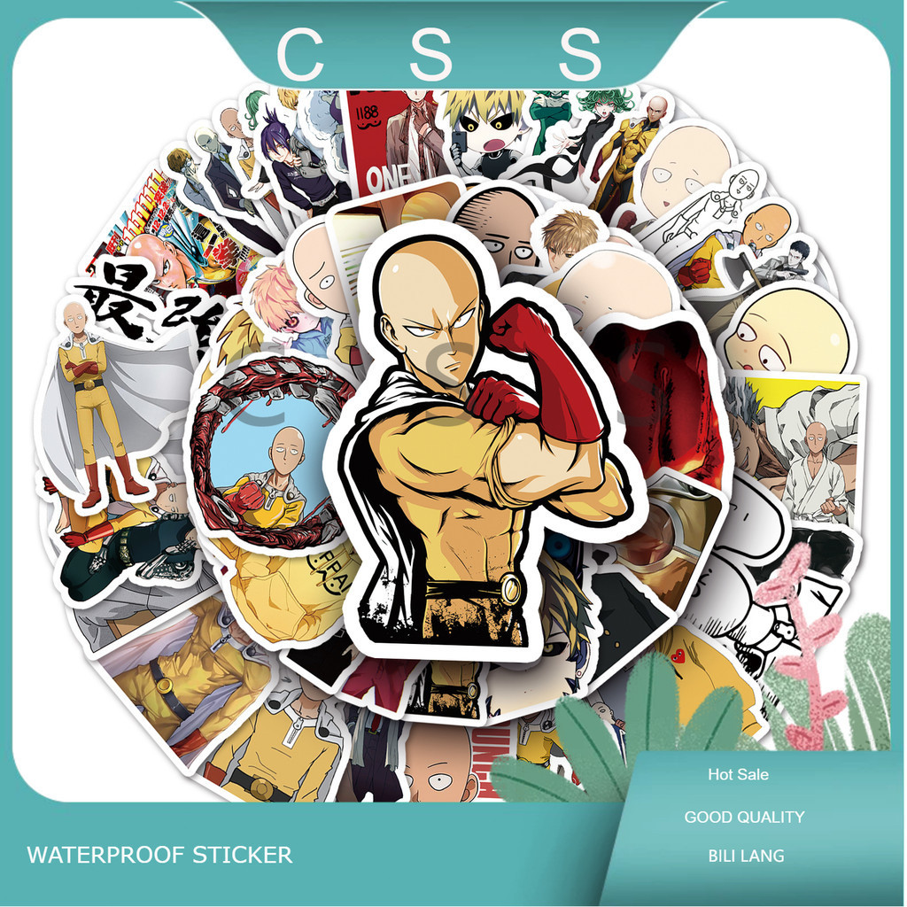 CSS 50Pcs/Set One-Punch Man Waterproof Sticker Q Version Cartoon Cute ...