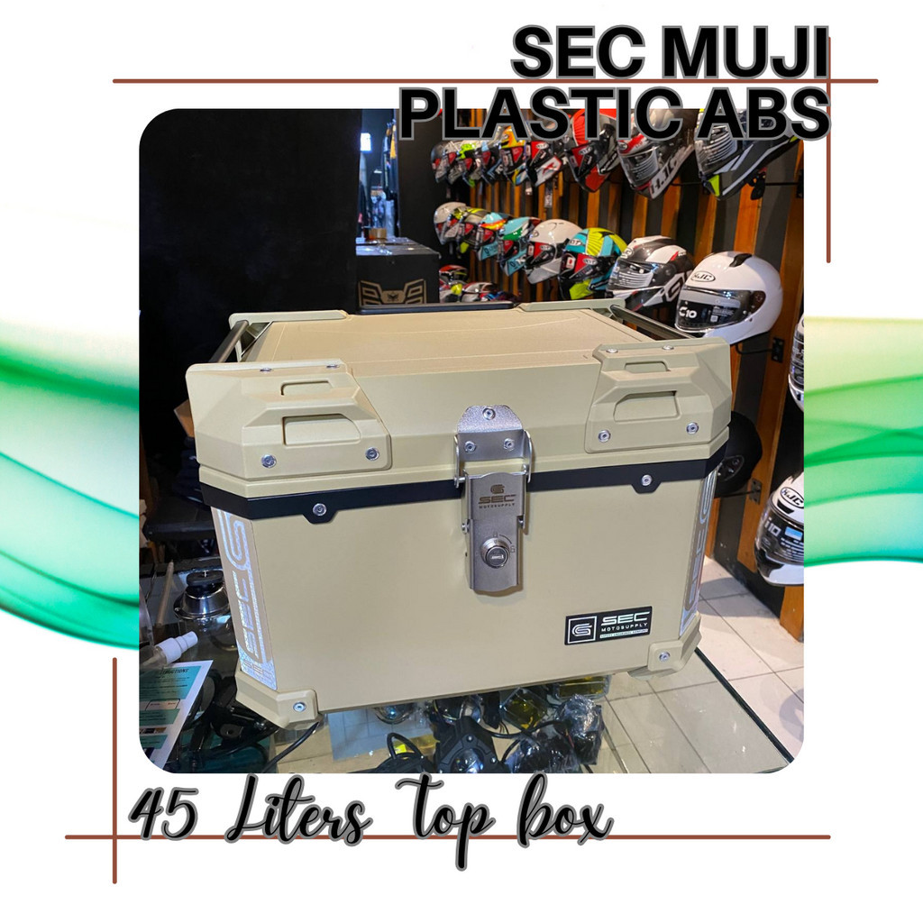 SEC muji plastic abs motorcycle top box 45L whc | Shopee Philippines