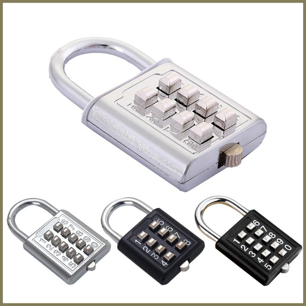 Gym Padlock With Code 8/10 Digits Combo Locks For Lockers Digital Code ...