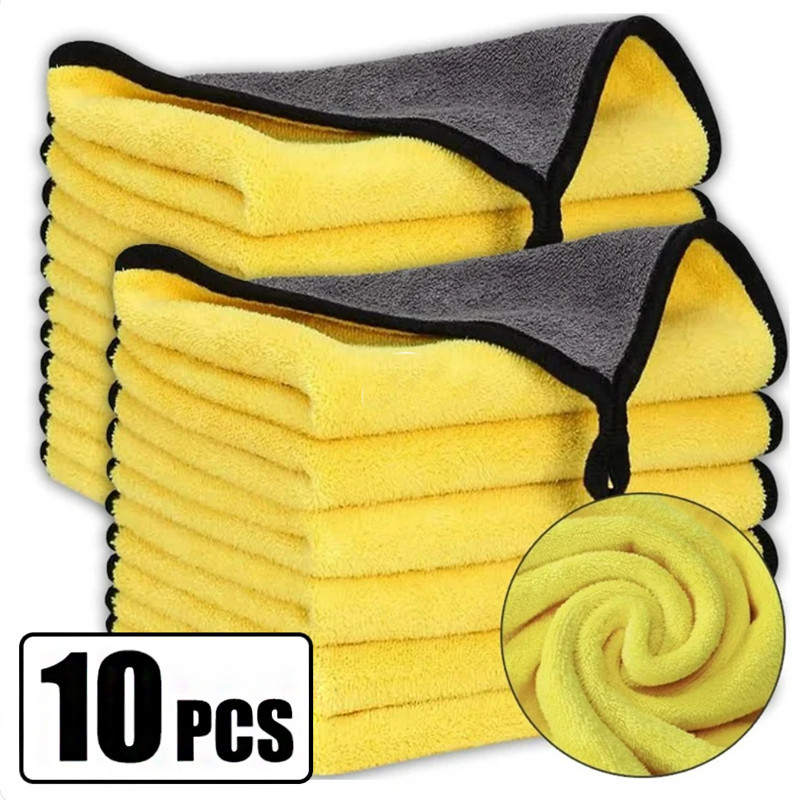 3/5/10Pcs Soft Microfiber Car Cleaning Cloths Towels/Double Layer ...