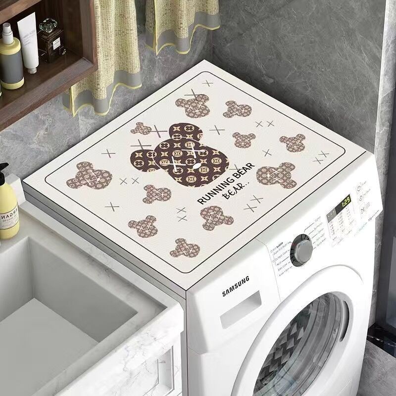 Drum Washing Machine Leather Mat Absorb Water Sunscreen Refrigerator ...