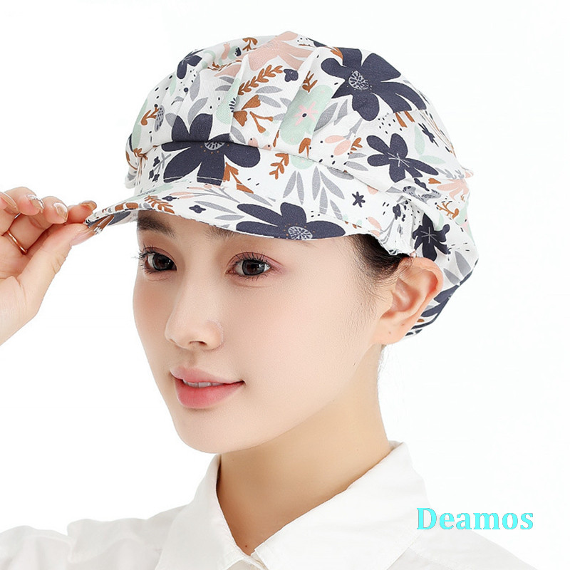 Women Chef Hat Kitchen Home Cooking Anti-fume Anti-hair Loss Hat ...