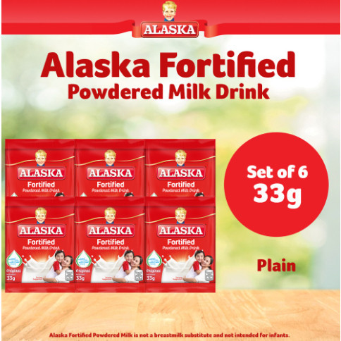 Alaska Fortified Powdered Milk Drink 6pcs x 33g | Shopee Philippines