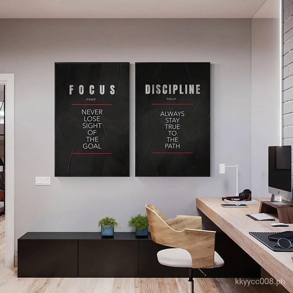 Believe, Discipline and Focus Definition Poster Motivational ...