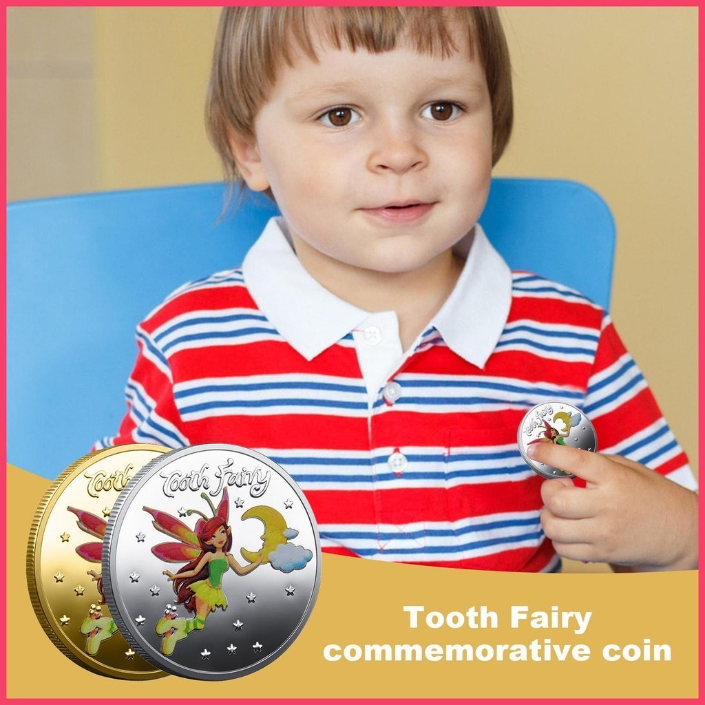 Tooth Fairy Money Coin Lost Teeth Reward Keepsake Coin Cartoon ...