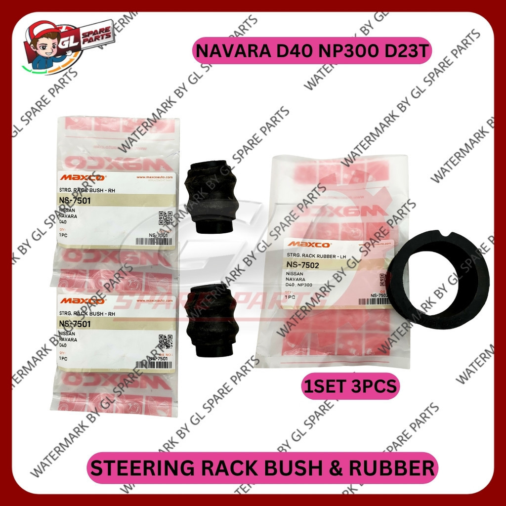 STEERING RACK RUBBER & BUSH NISSAN NAVARA D40 NP300 D23T (1SET 3PCS ...