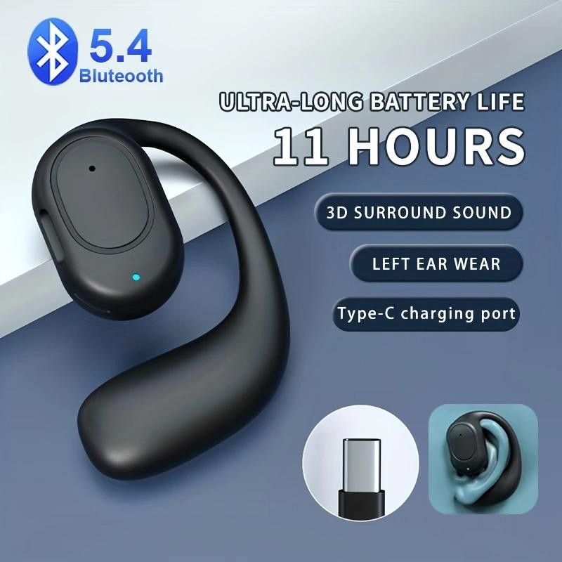 D06 Bluetooth 5.4 Earphones Ear Clip Bluetooth Headphones Sports ...