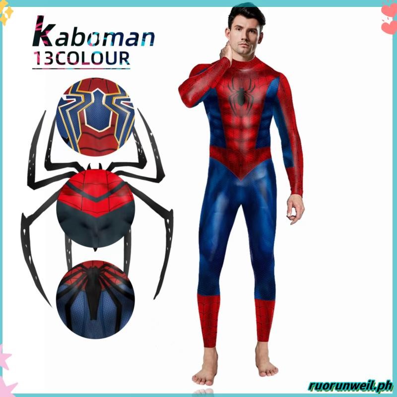 Captain America Jumpsuits Spiderman Costumes Halloween Adult Tobey ...